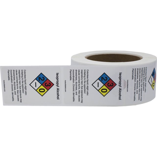 Isopropyl Alcohol Chemical NFPA Warning Labels - InStockLabels.com