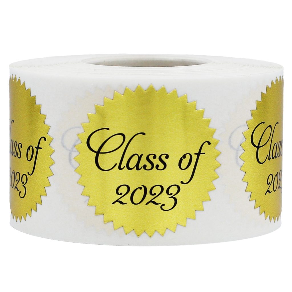 Metallic Class of 2023 Stickers 1.5" Seals - InStockLabels.com