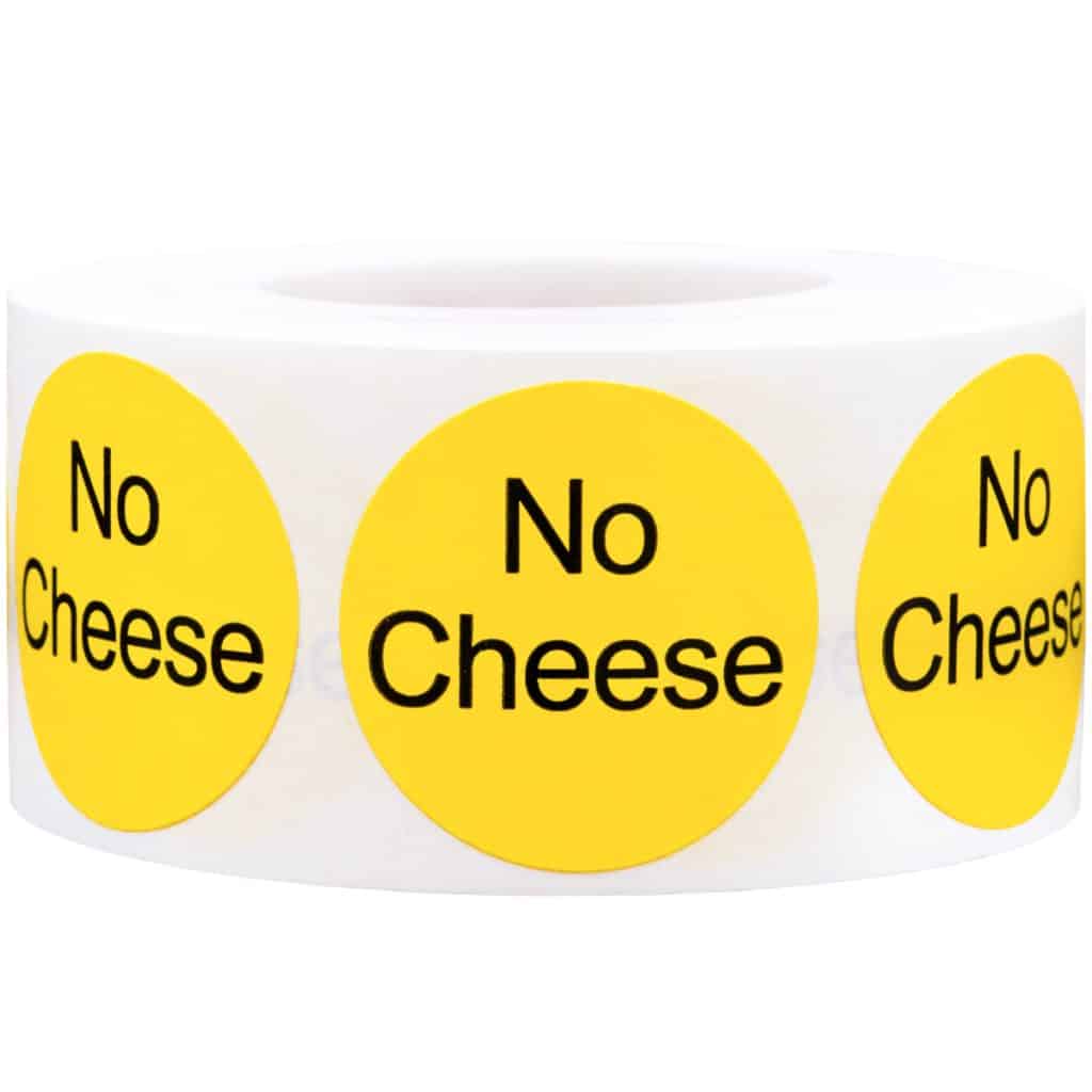 No Cheese Deli Labels QTY 500 | InStockLabels.com