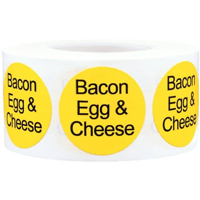 Bacon Egg and Cheese Deli Labels QTY 500 - InStockLabels.com