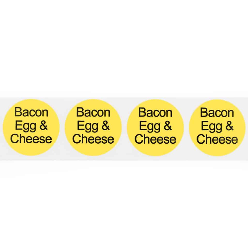 Bacon Egg and Cheese Deli Labels QTY 500 - InStockLabels.com