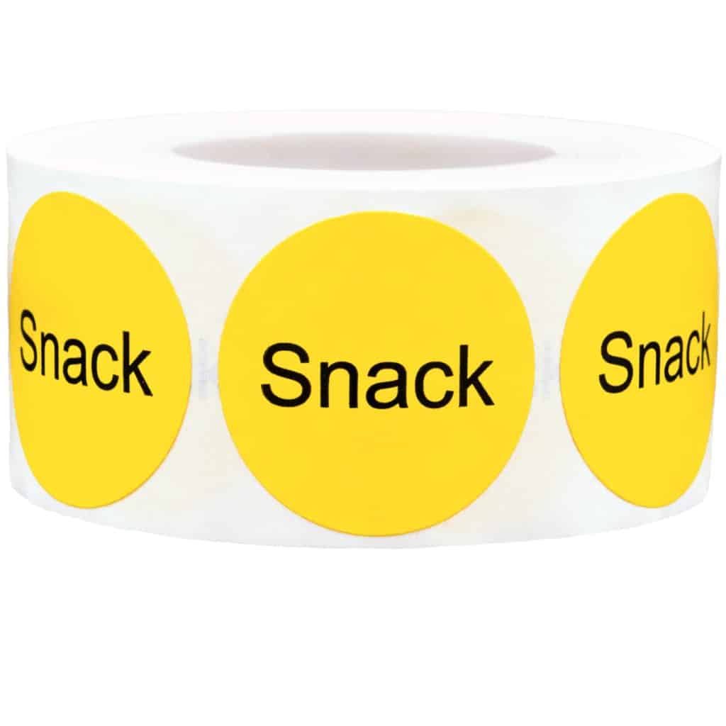 Snack Labels for Kids Lunch Boxes at School | InStockLabels.com