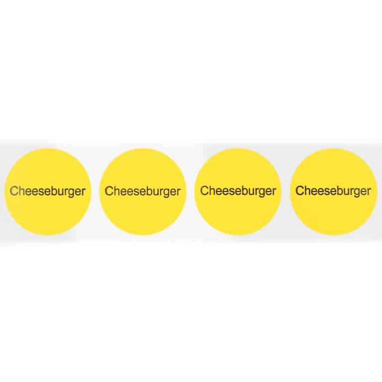 Cheeseburger Wrapper Labels QTY 500 | InStockLabels.com