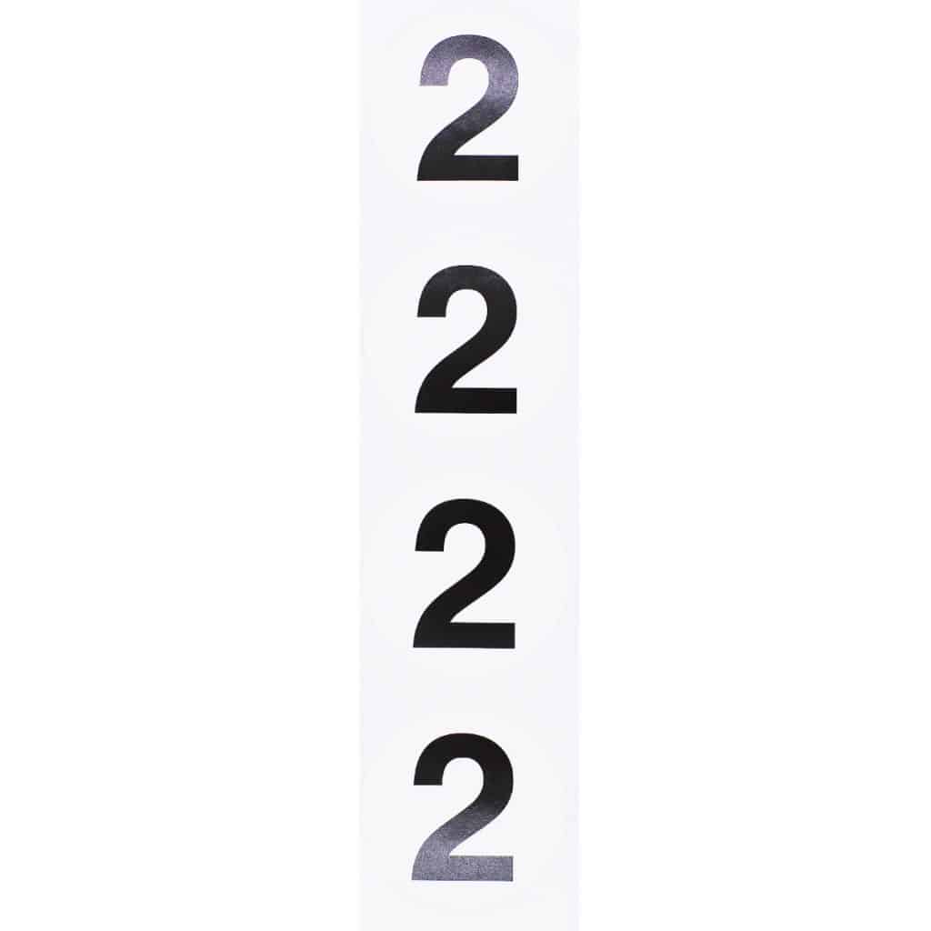 Number 2 Stickers Black/White 1.5" Round | InStockLabels.com