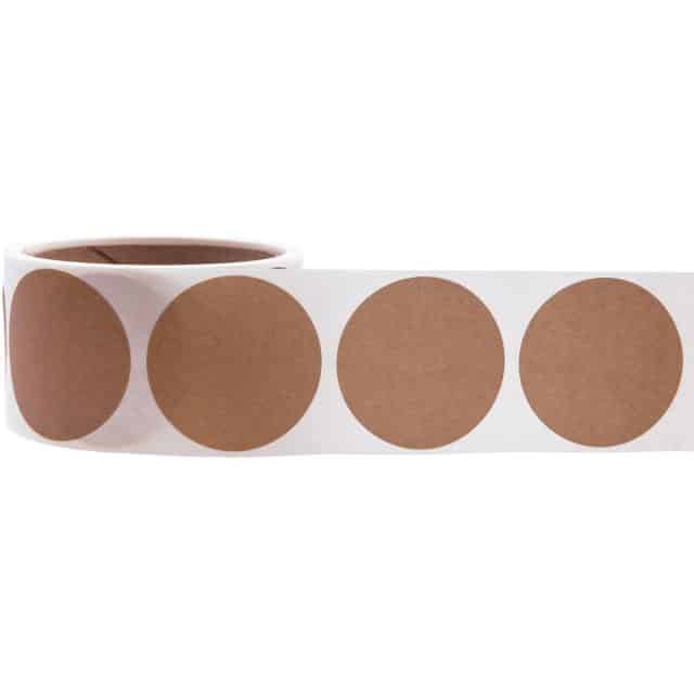 Blank Dissolvable Kraft Stickers | InStockLabels.com