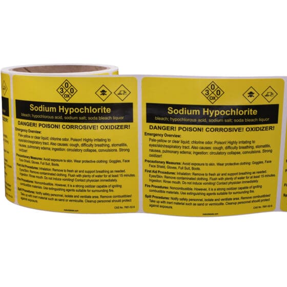 Sodium Hypochlorite Chemical Right-to-Know Info & Safety Procedure ...