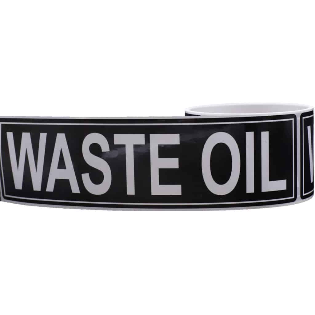 Waste Oil Identification Laminated Labels QTY 500 - InStockLabels.com