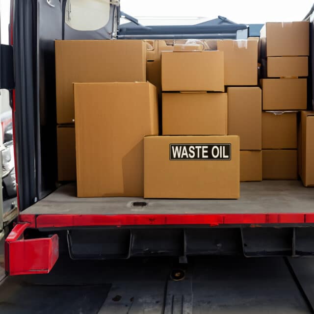 Waste Oil Identification Laminated Labels QTY 25 - InStockLabels.com