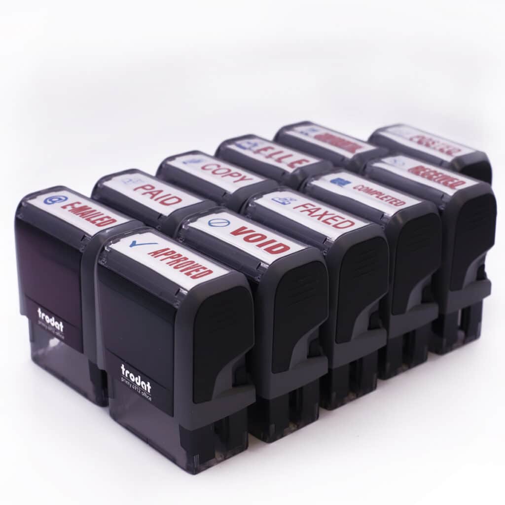2 Color Self Inking Stamp - In Stock Ready To Ship | InStockLabels.com