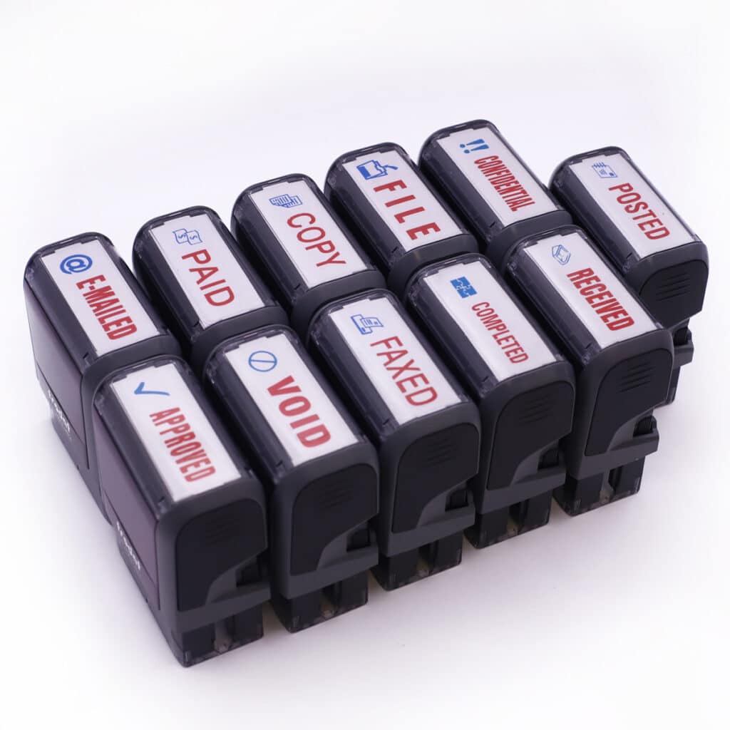 2 Color Self Inking Stamp - In Stock Ready To Ship | InStockLabels.com