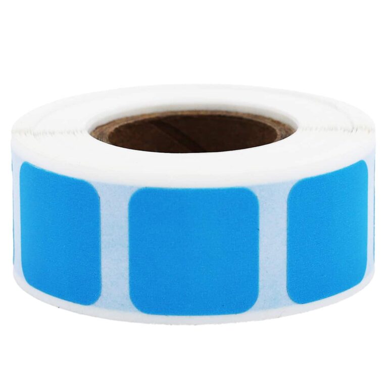Light Blue Colored Labels 3/4" Square | InstockLabels.com