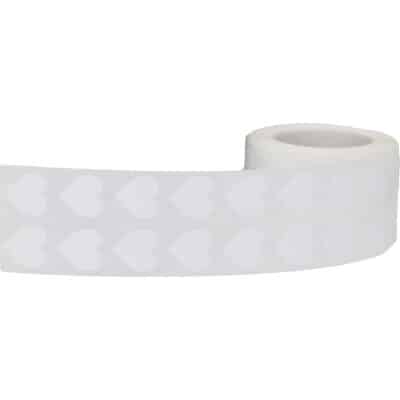 Small White Heart Stickers 1/2" Round | 1,000/Rolll | InStockLabels.com