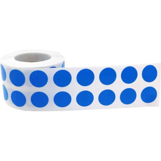 Small Blue Dot Stickers 1/2" | InStockLabels.com