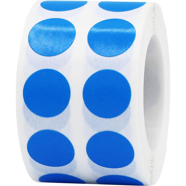 Small Blue Dot Stickers 1/2" | InStockLabels.com