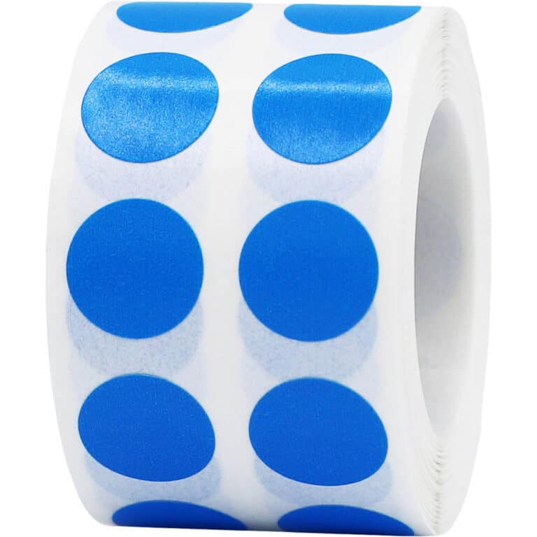 Small Blue Dot Stickers 1/2" | InStockLabels.com