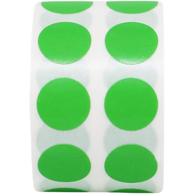 Small Light Green Dot Stickers 1/2" | InStockLabels.com
