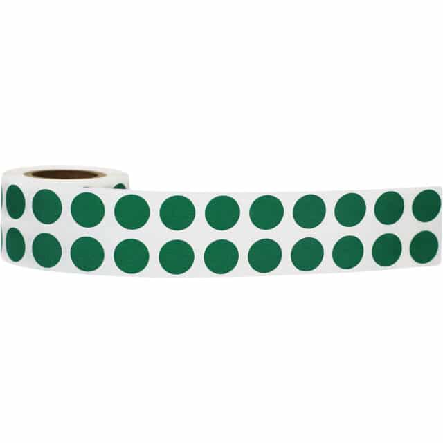 Small Green Dot Stickers 1/2" Round - InStock Labels