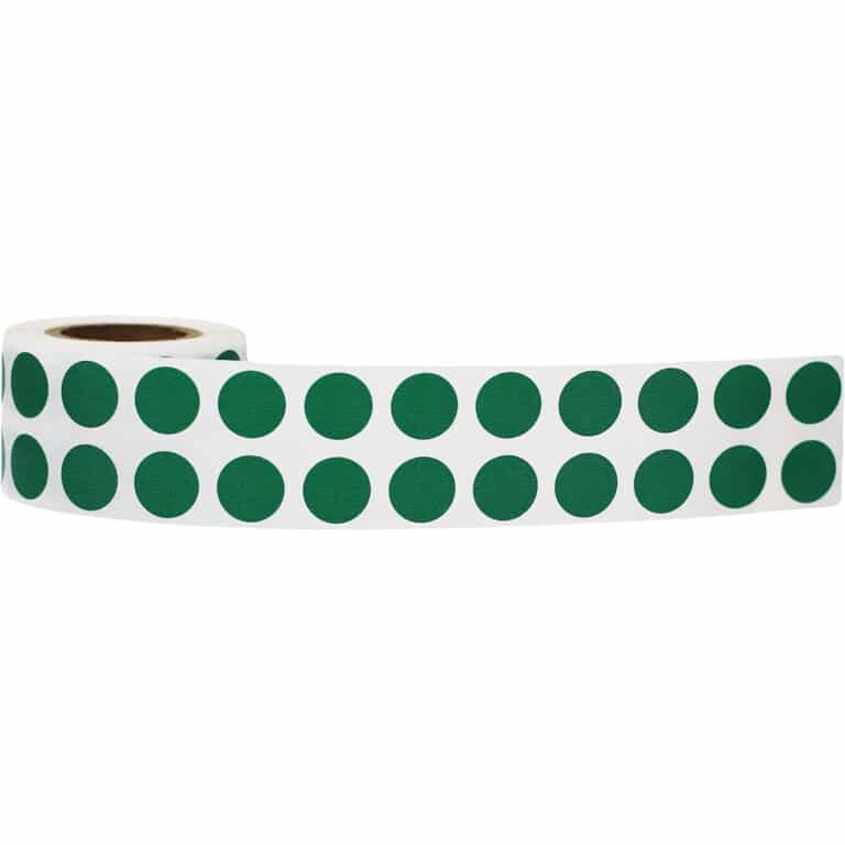Small Green Dot Stickers 1/2" Round - InStock Labels