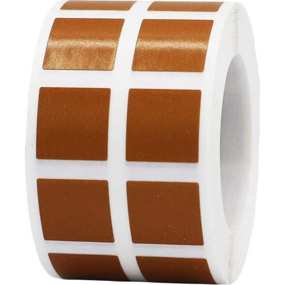 Small Tan Colored Square Stickers 1/2" | InStockLabels.com