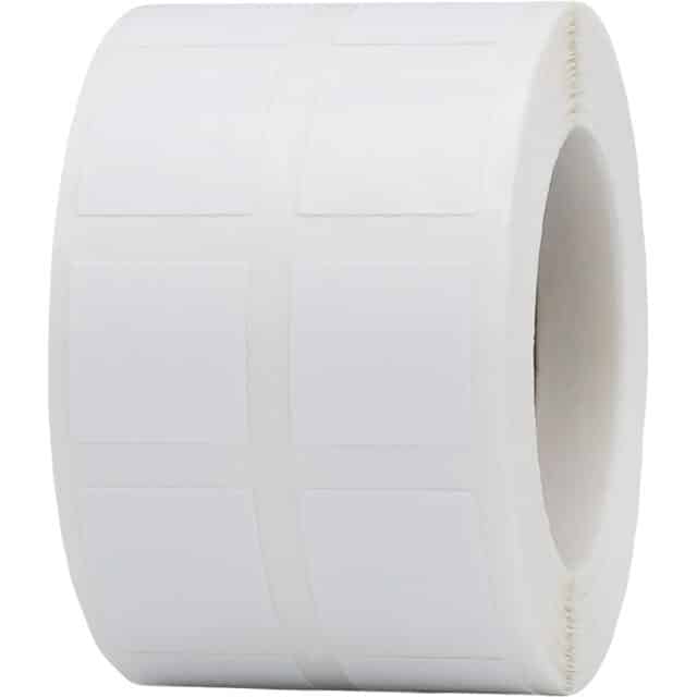 Small White Colored 1/2" Square Stickers - InStock Labels