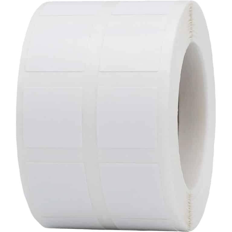 Small White Colored 1/2" Square Stickers - InStock Labels