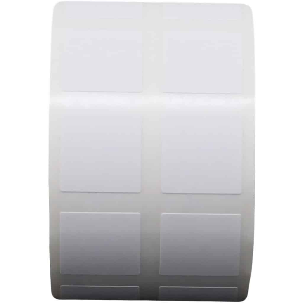 Small White Colored 1/2" Square Stickers - InStock Labels
