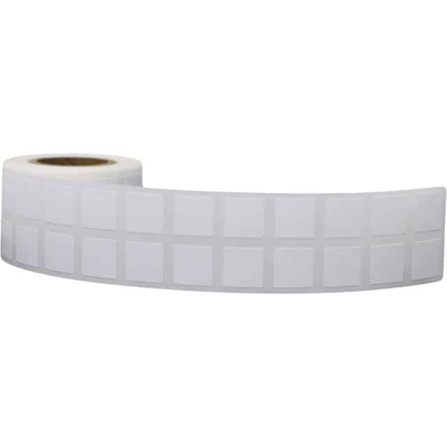 Small White Colored 1/2" Square Stickers - InStock Labels
