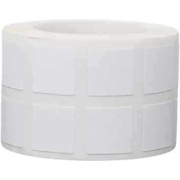 Small White Colored 1/2" Square Stickers - InStock Labels