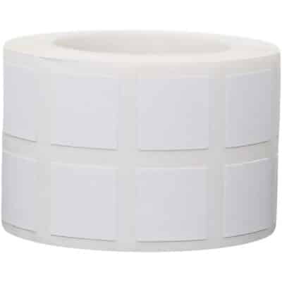 Small White Colored 1/2" Square Stickers - InStock Labels