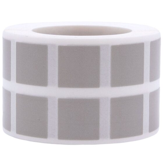 Small Grey Colored Square Stickers 1/2" | InStockLabels.com