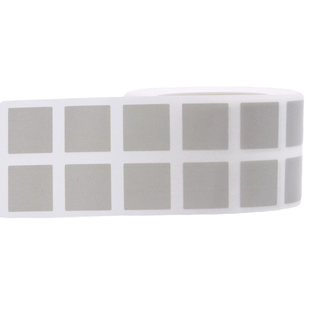 Small Grey Colored Square Stickers 1/2" | InStockLabels.com