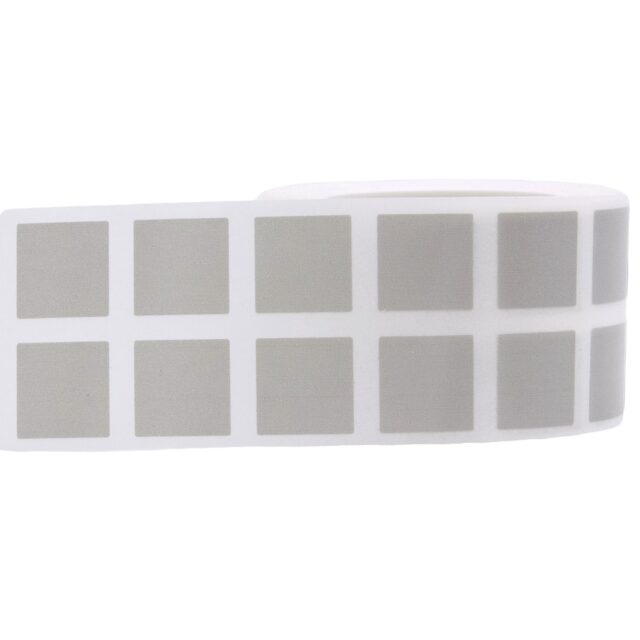 Small Grey Colored Square Stickers 1/2" | InStockLabels.com