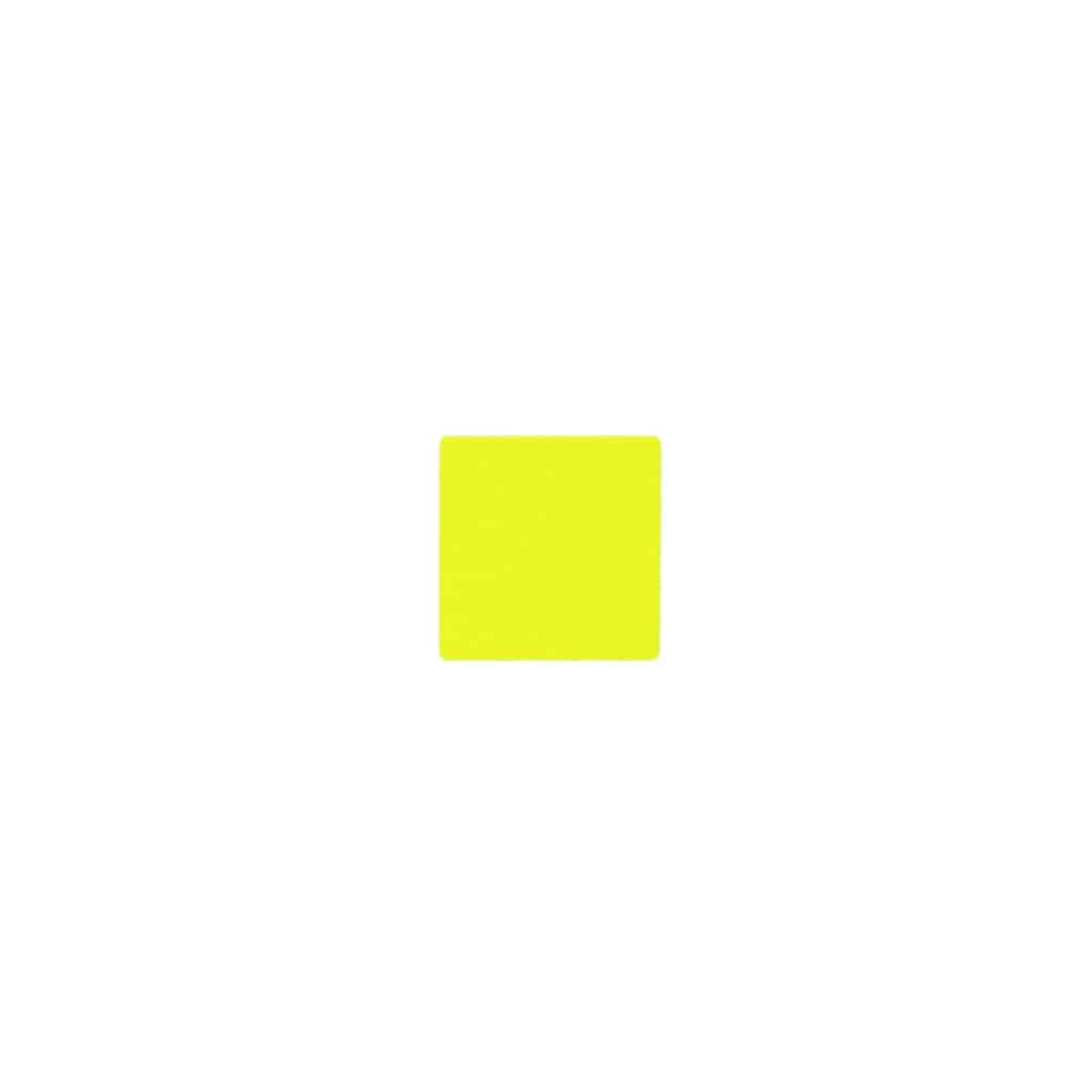 Small Fluorescent Yellow Colored Square Stickers 1/2" | InStockLabels.com