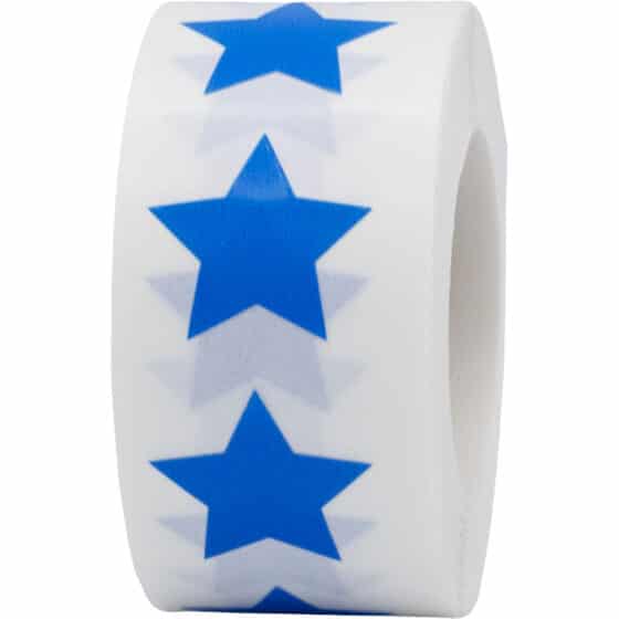 Blue Star Stickers 3/4" Inch | InstockLabels.com