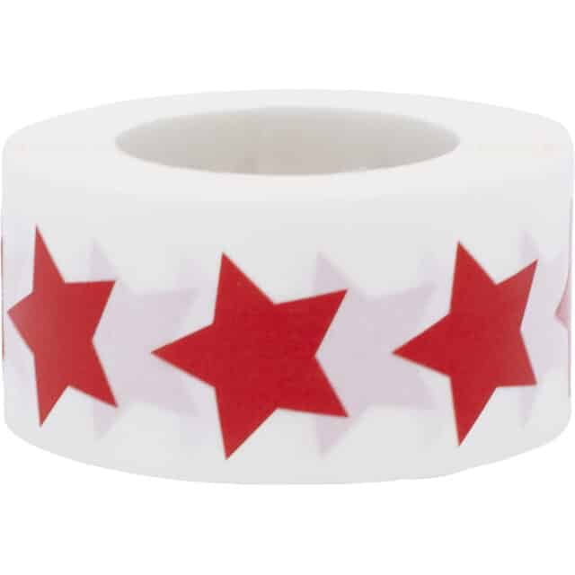 Red Star 3/4" Stickers - InStock Labels
