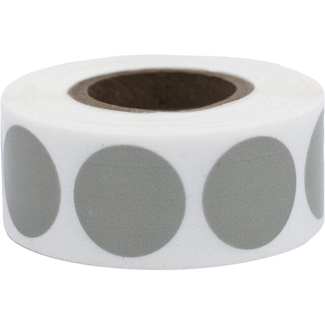 Grey Color Code Labels 3/4" Round | InstockLabels.com