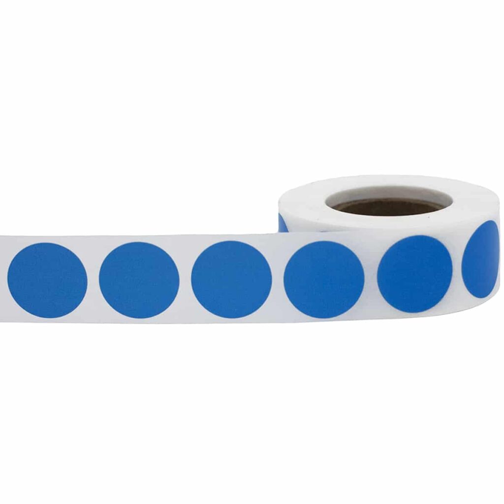 Light Blue Color Code Labels 3/4" Round | InstockLabels.com