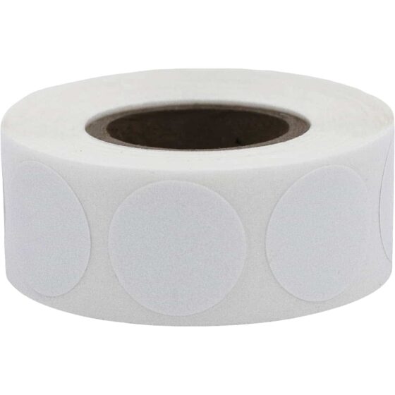 White Color Code Labels 3/4" Round | InstockLabels.com