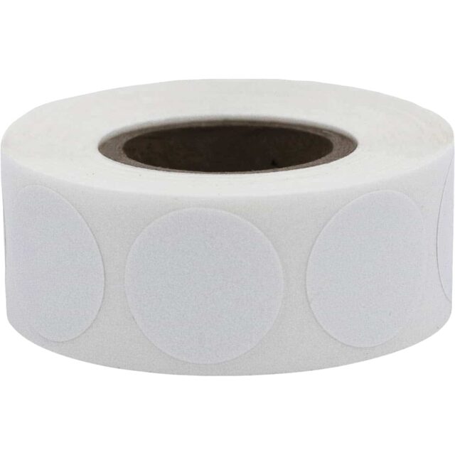 White Color Code Labels 3/4" Round | InstockLabels.com