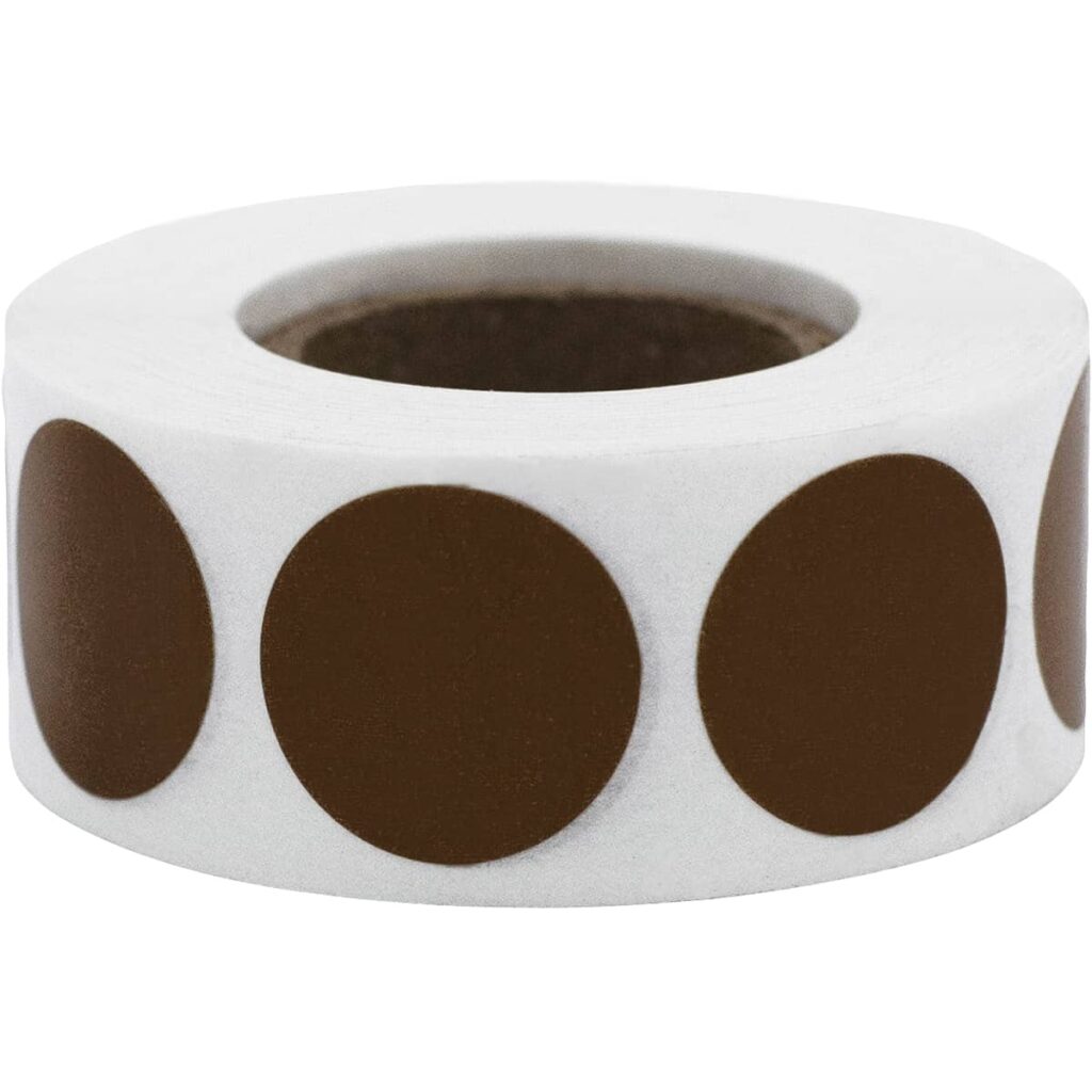 Brown Color Code Labels 3/4" Round | InstockLabels.com