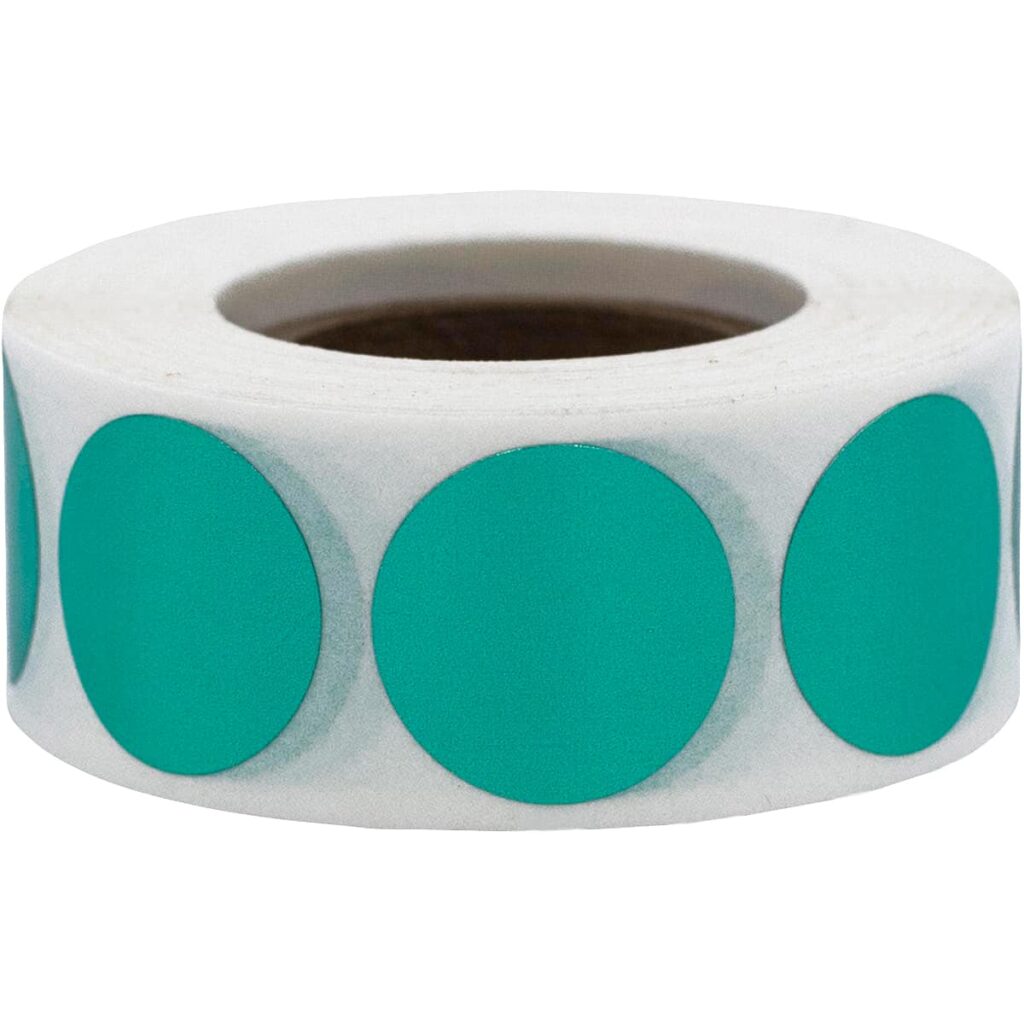 Metallic Green Labels 3/4" Round | InstockLabels.com