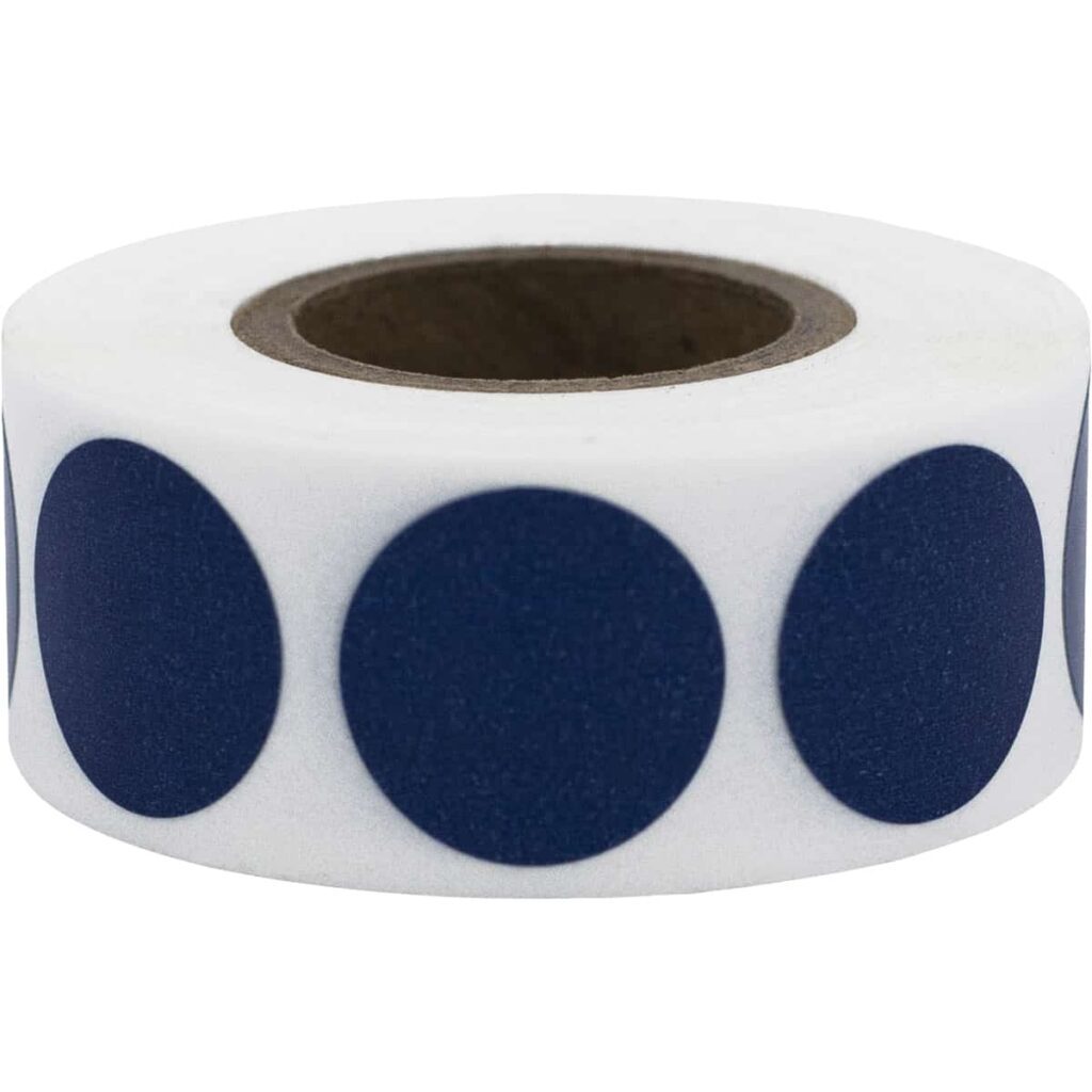 Navy Blue Color Code Labels 3/4" Round | InstockLabels.com