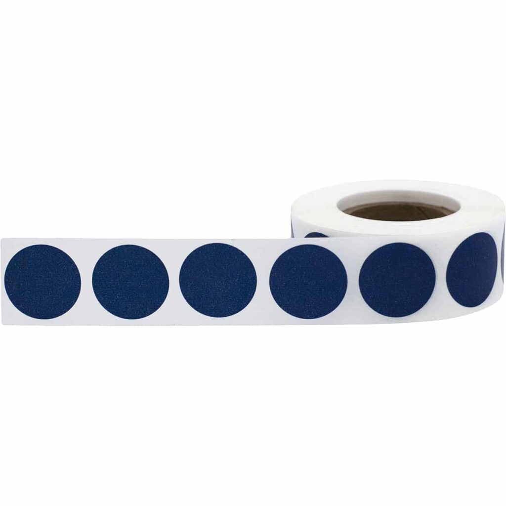 Navy Blue Color Code Labels 3/4" Round | InstockLabels.com