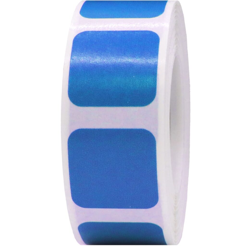 Blue Colored Labels 3/4" Square | InstockLabels.com