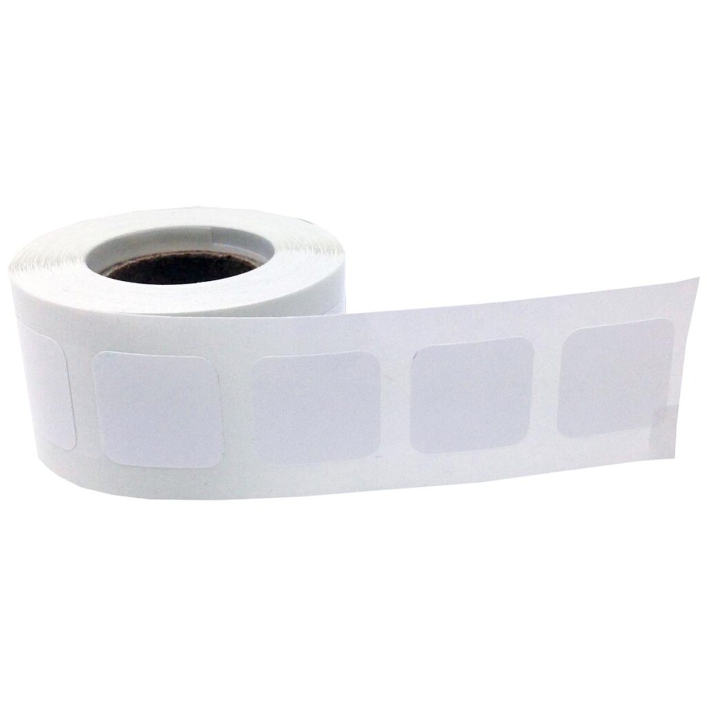 White Labels 3/4" Square | InstockLabels.com