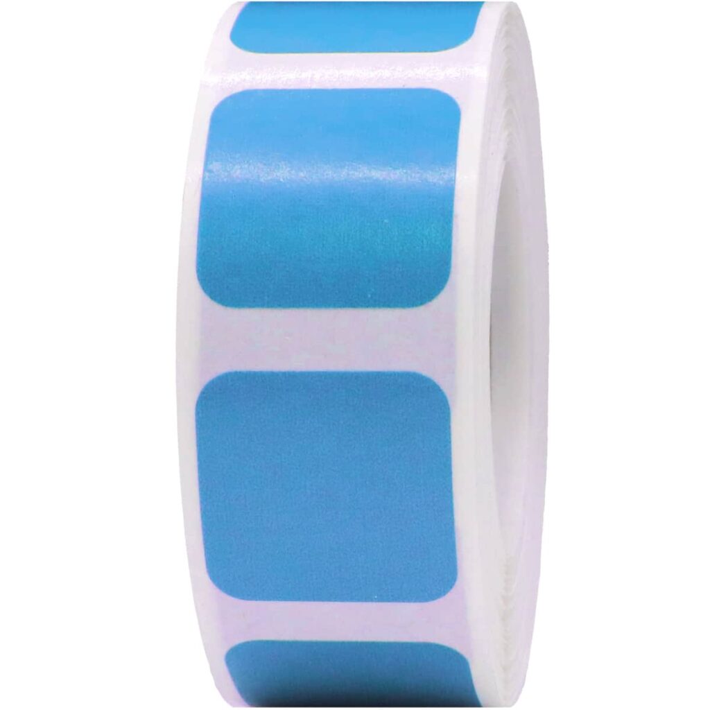 Light Blue Colored Labels 3/4" Square | InstockLabels.com