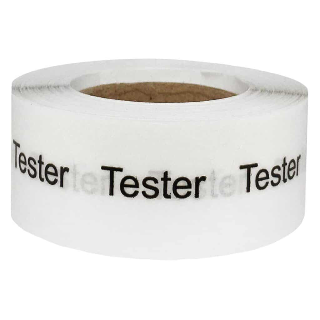 Clear Tester Sticker 3/4" Round - InStock Labels