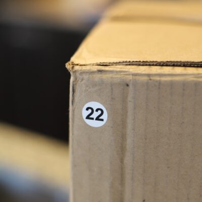 White Number 22 Stickers 3/4" | InStockLabels.com