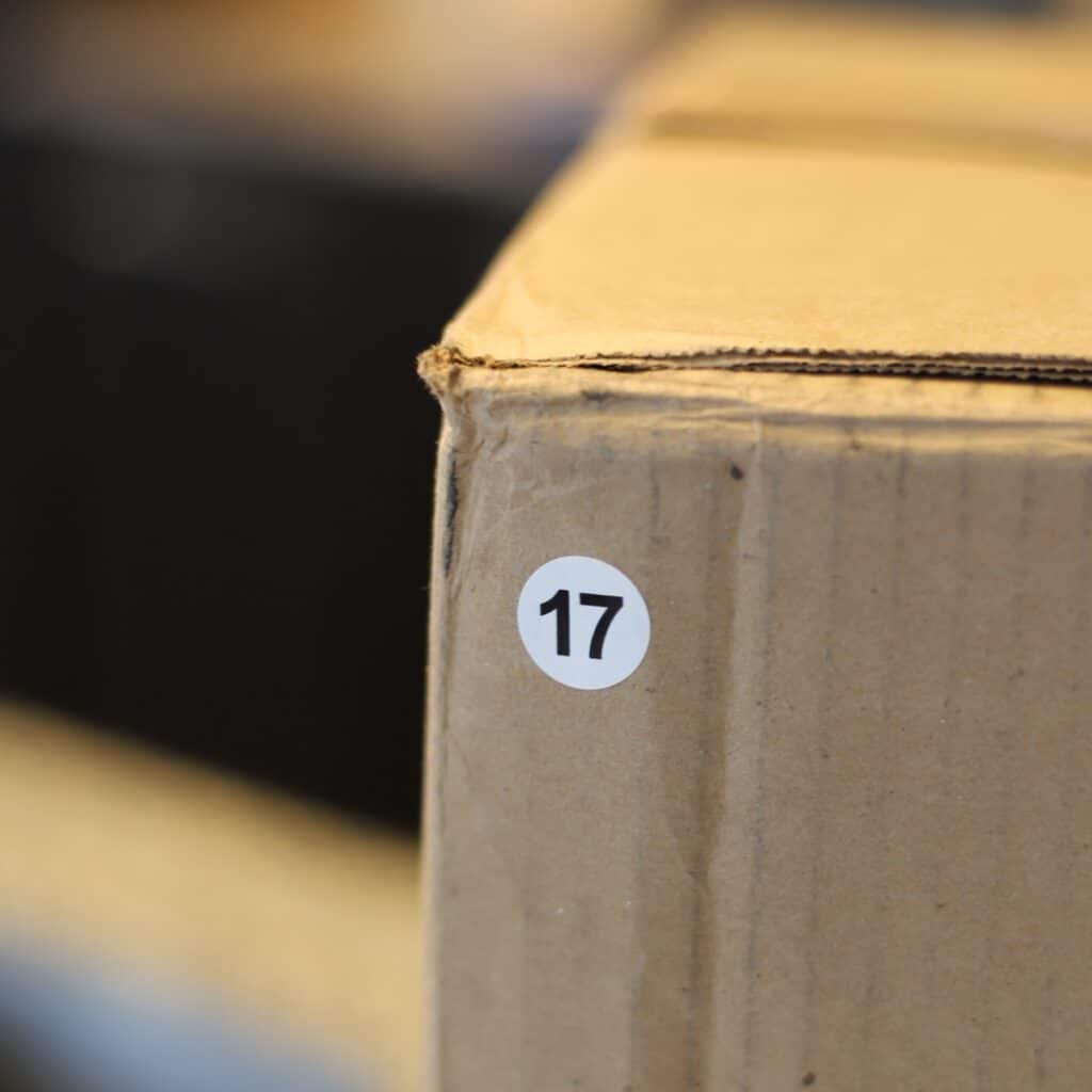 White Number 17 Stickers 3/4" | InStockLabels.com