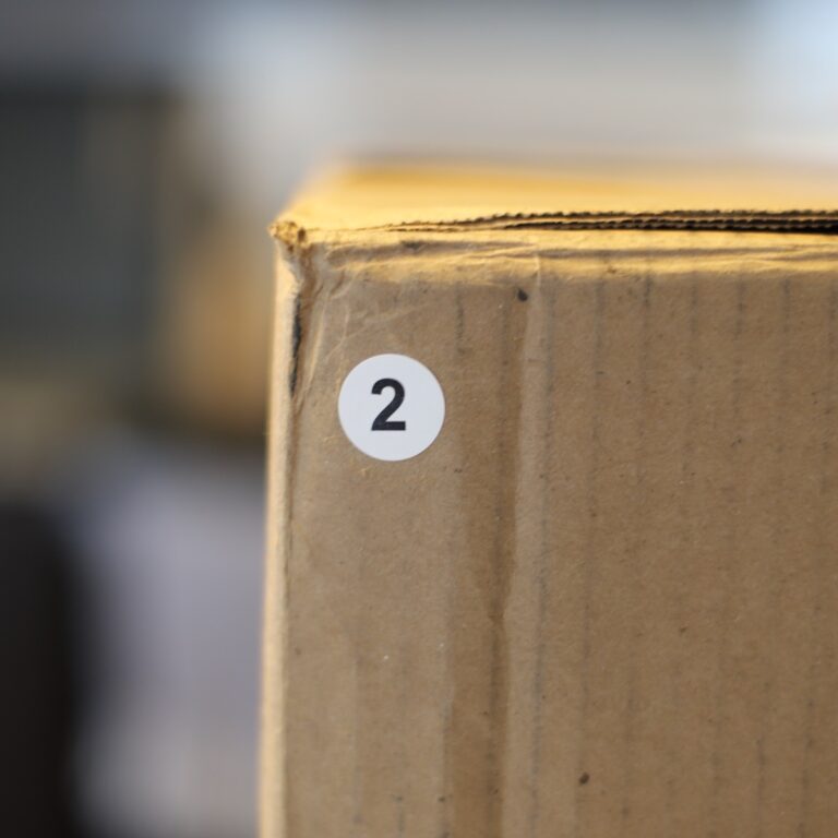 White Number 2 Stickers 3/4" | InStockLabels.com